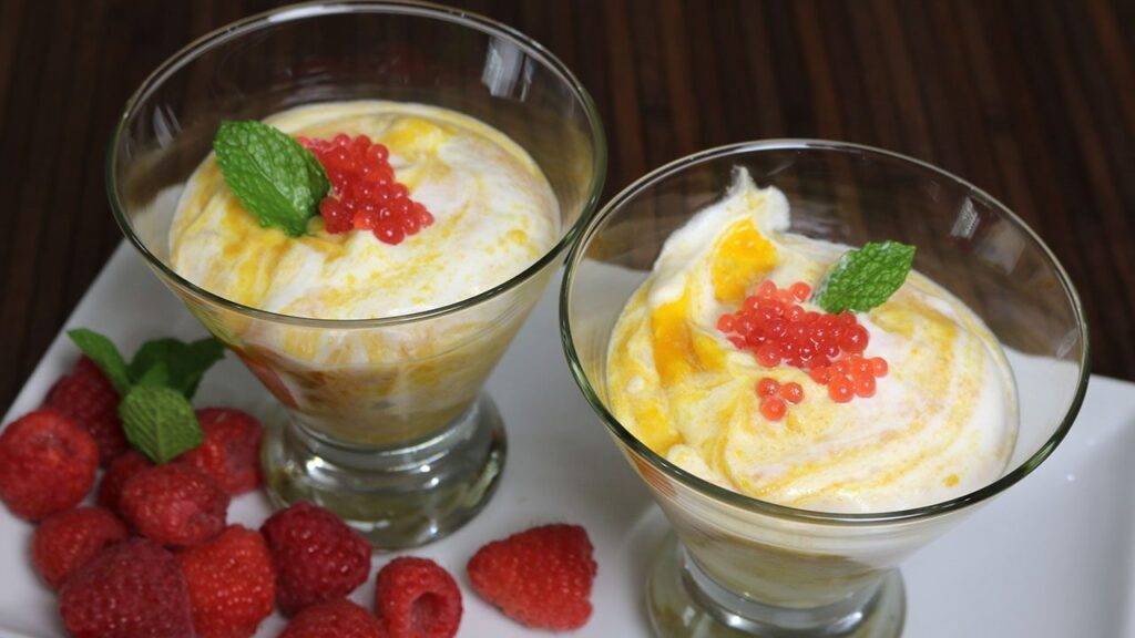 Mango Mousse Raspberry Pearls | Mango Mouse Raspberry Pearls