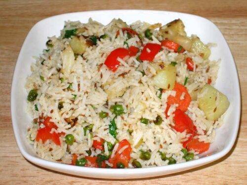 Vegetable Rice Pulav Recipe | Vegetable Rice Pulav